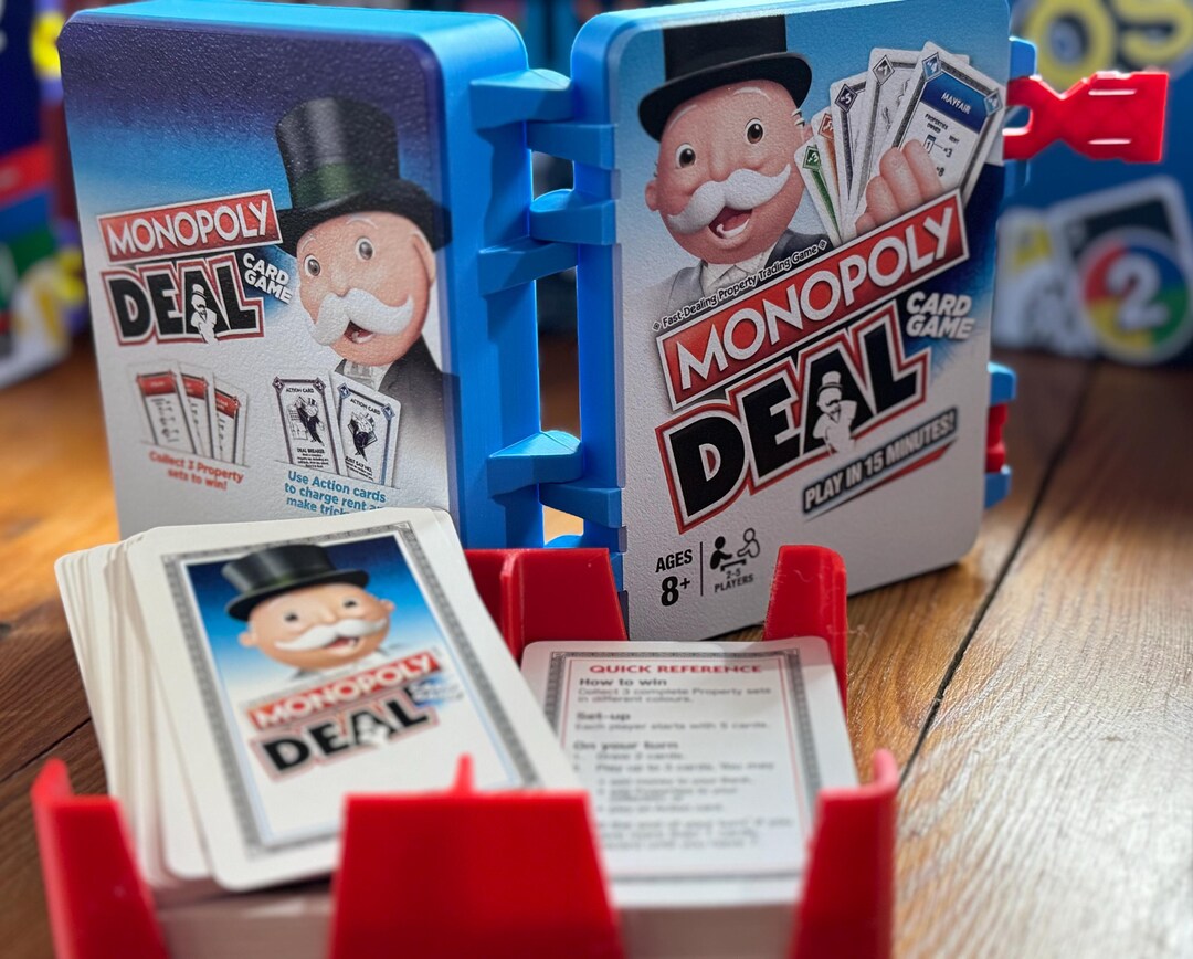 Custom 3D Printed & UV Printed Monopoly Deal Blue Card Game Box – Snap ...