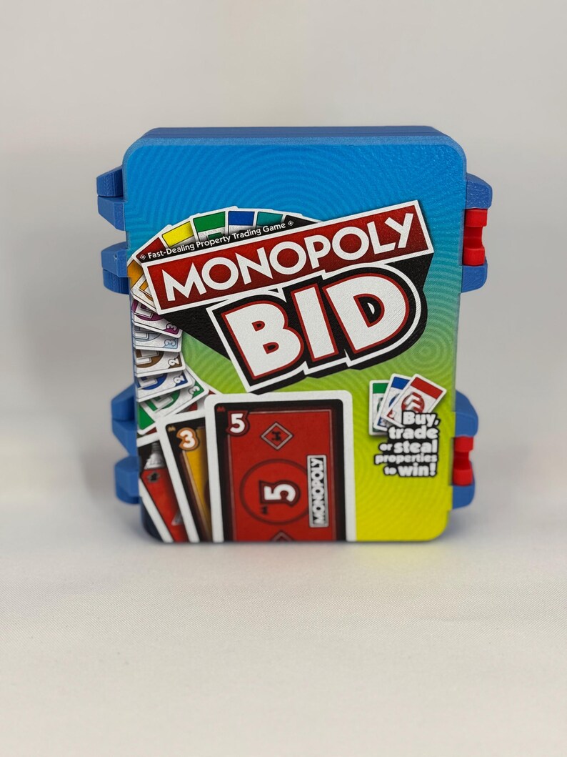 Custom 3d-printed Card Game Box for Monopoly Bid (cards NOT Included ...