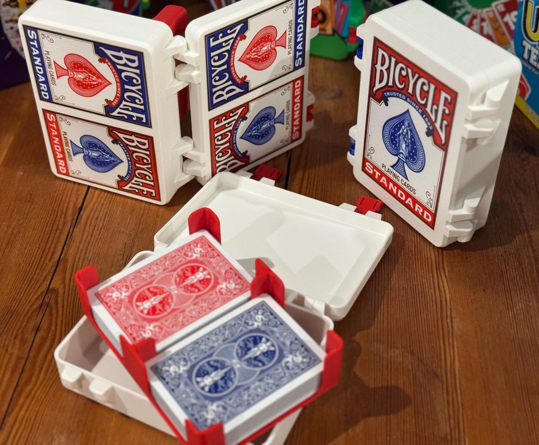 3D Printed Bicycle Playing Cards Box: Snap-fit Storage - Etsy