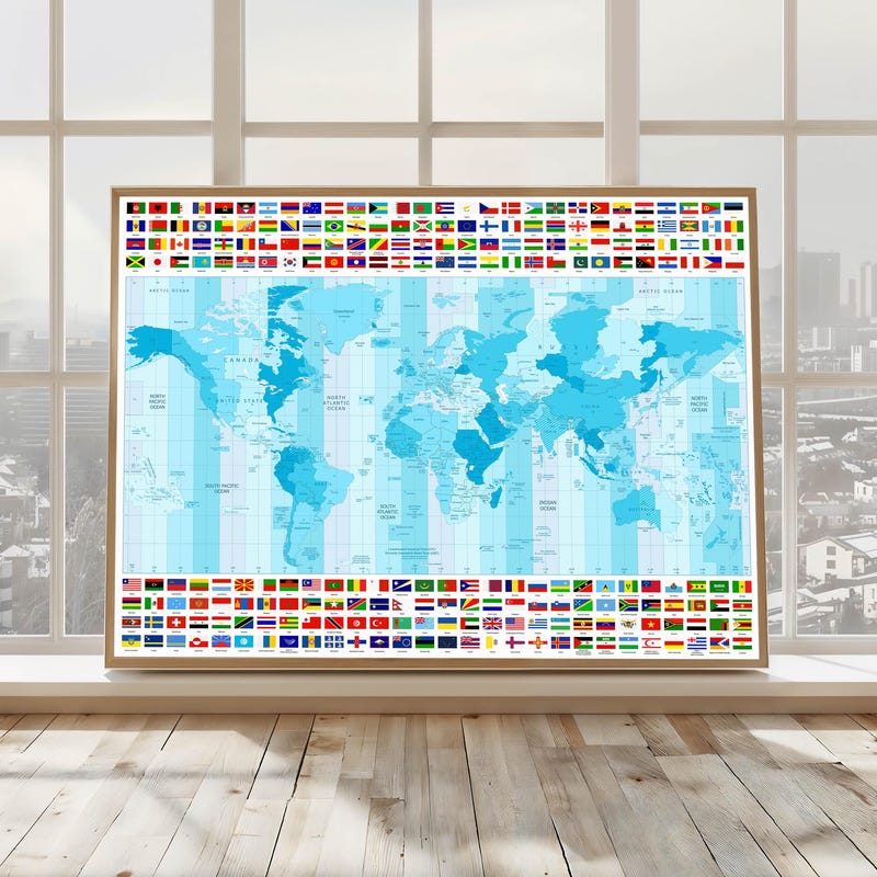Blue Zones Map in the World - Etsy New Zealand