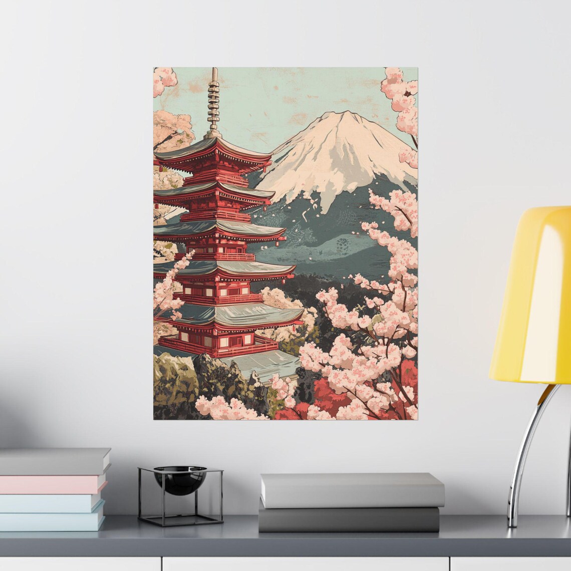 Japanese Style Poster,cherry Blossom Poster,mount Fuji Poster,popular ...