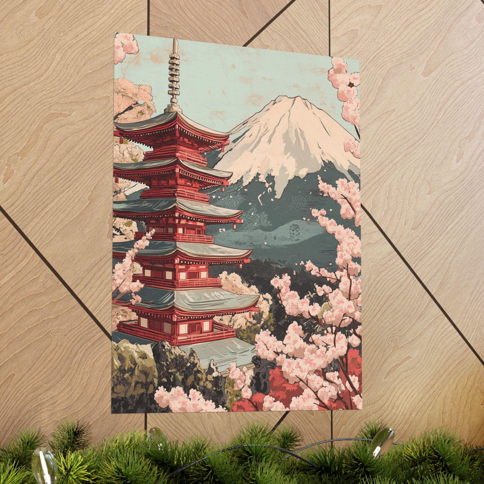 Japanese Style Poster,cherry Blossom Poster,mount Fuji Poster,popular ...