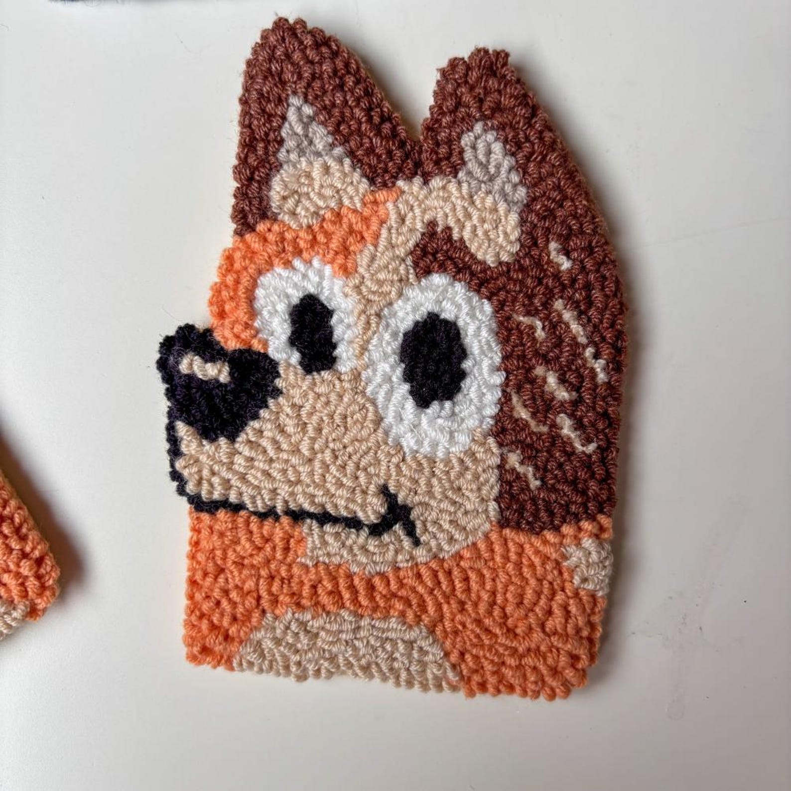 Bluey Punch Needle Coaster, Bingo Cartoon Character Drink Mug Rug, Kids ...