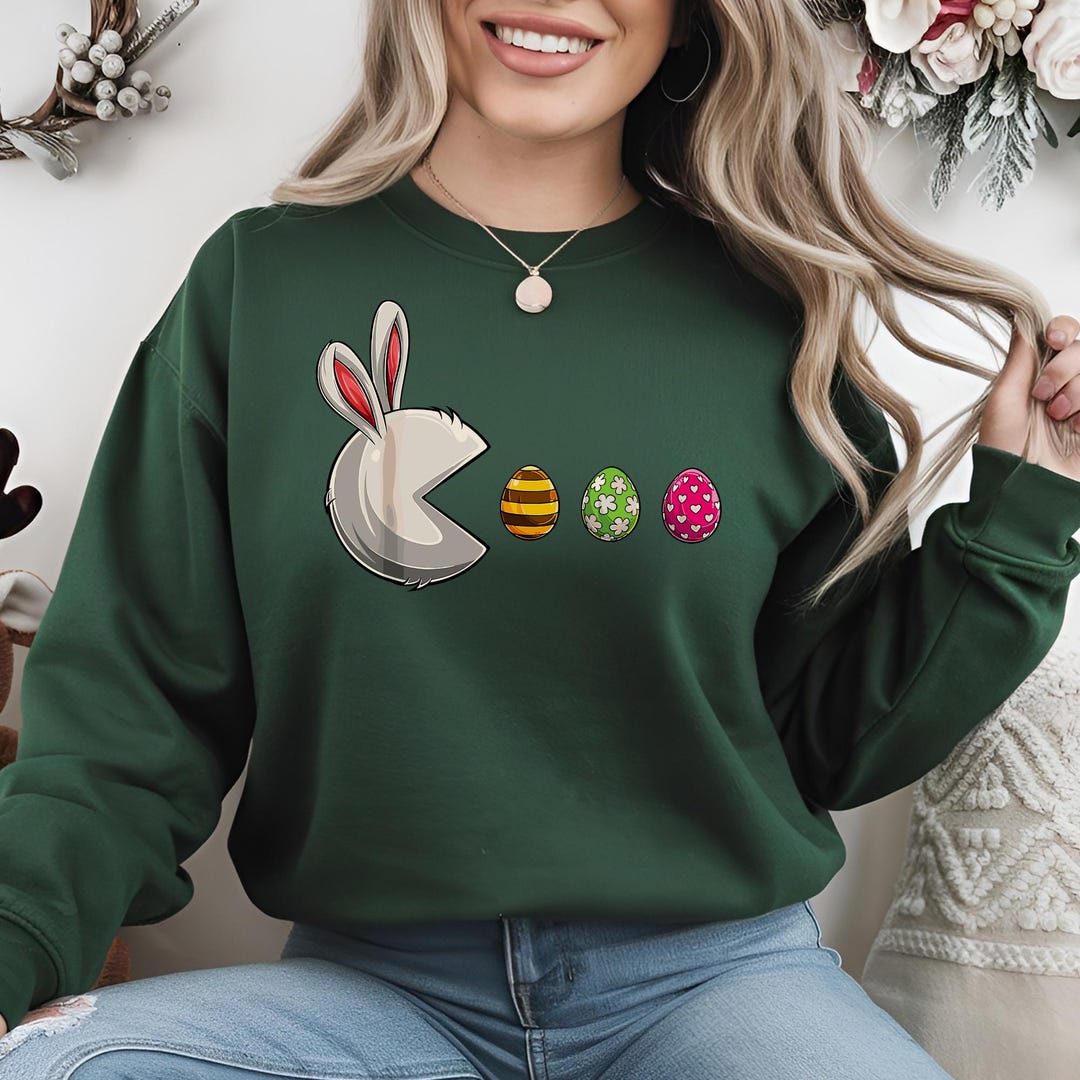 Easter Bunny Pac-man PNG & SVG | Cute Pac-man Inspired Bunny With ...