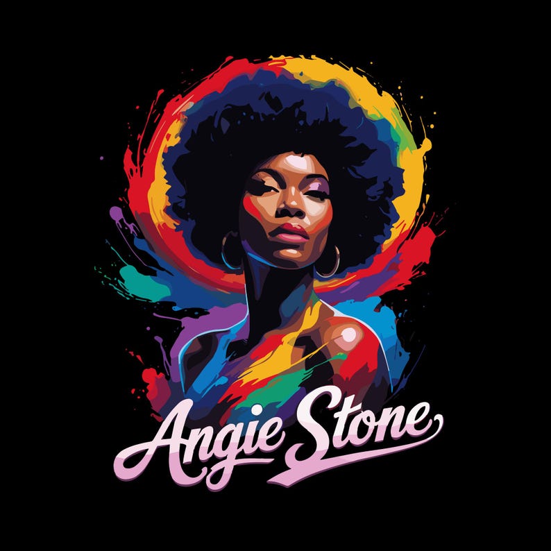 Angie Stone PNG & SVG | Afrocentric Digital Art | Black Queen Portrait ...