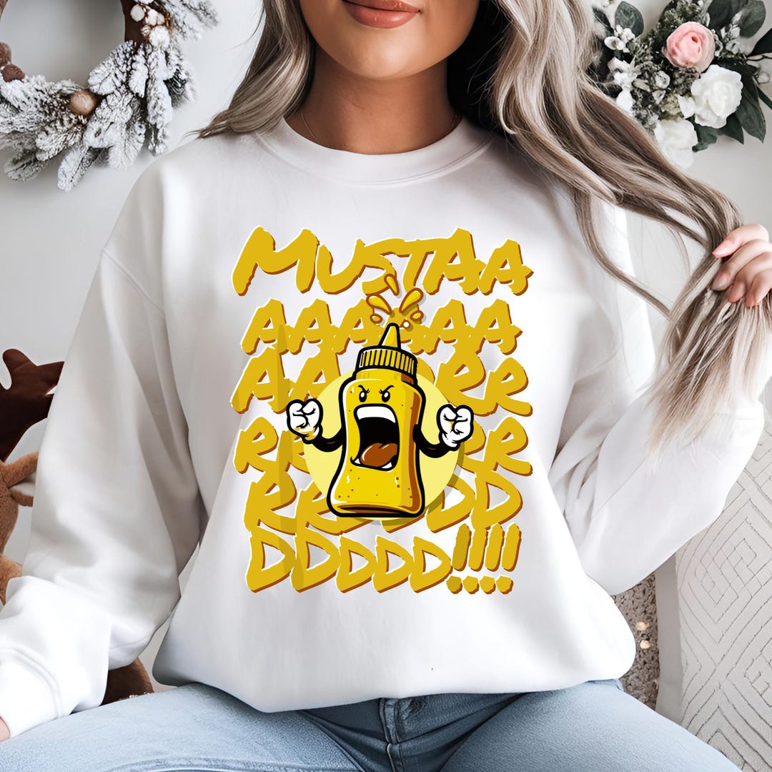 Mustard Scream PNG | Funny Mustard Bottle Design | Bold Graphic Artwork ...