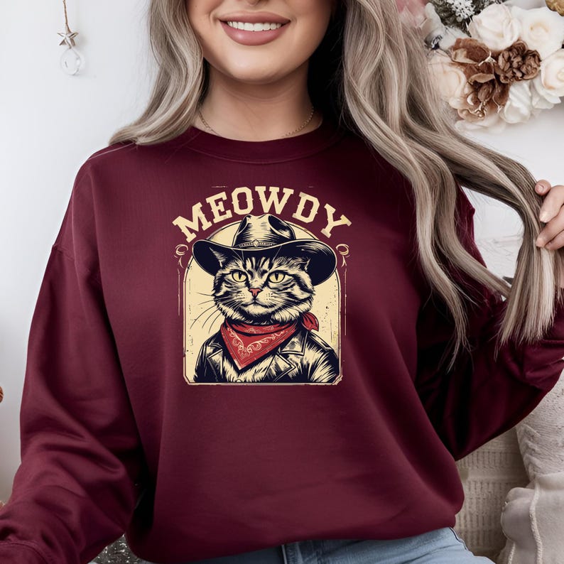 Meowdy Cat PNG / SVG | Cowboy Cat Clipart for T-shirts, Mugs & Cricut ...