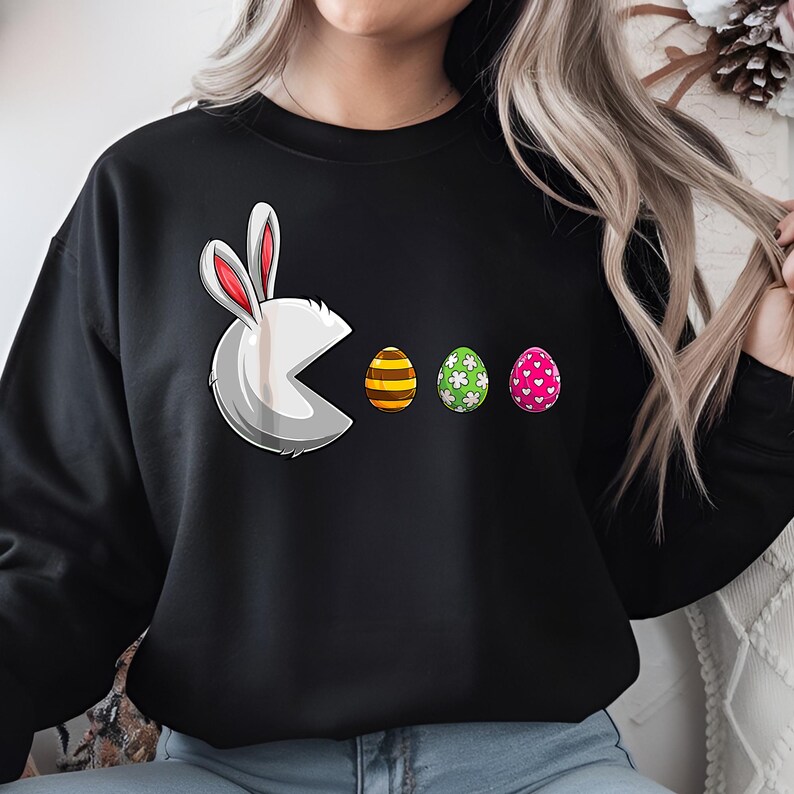 Easter Bunny Pac-man PNG & SVG | Cute Pac-man Inspired Bunny With ...
