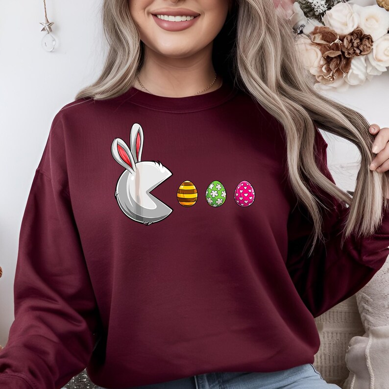 Easter Bunny Pac-man PNG & SVG | Cute Pac-man Inspired Bunny With ...