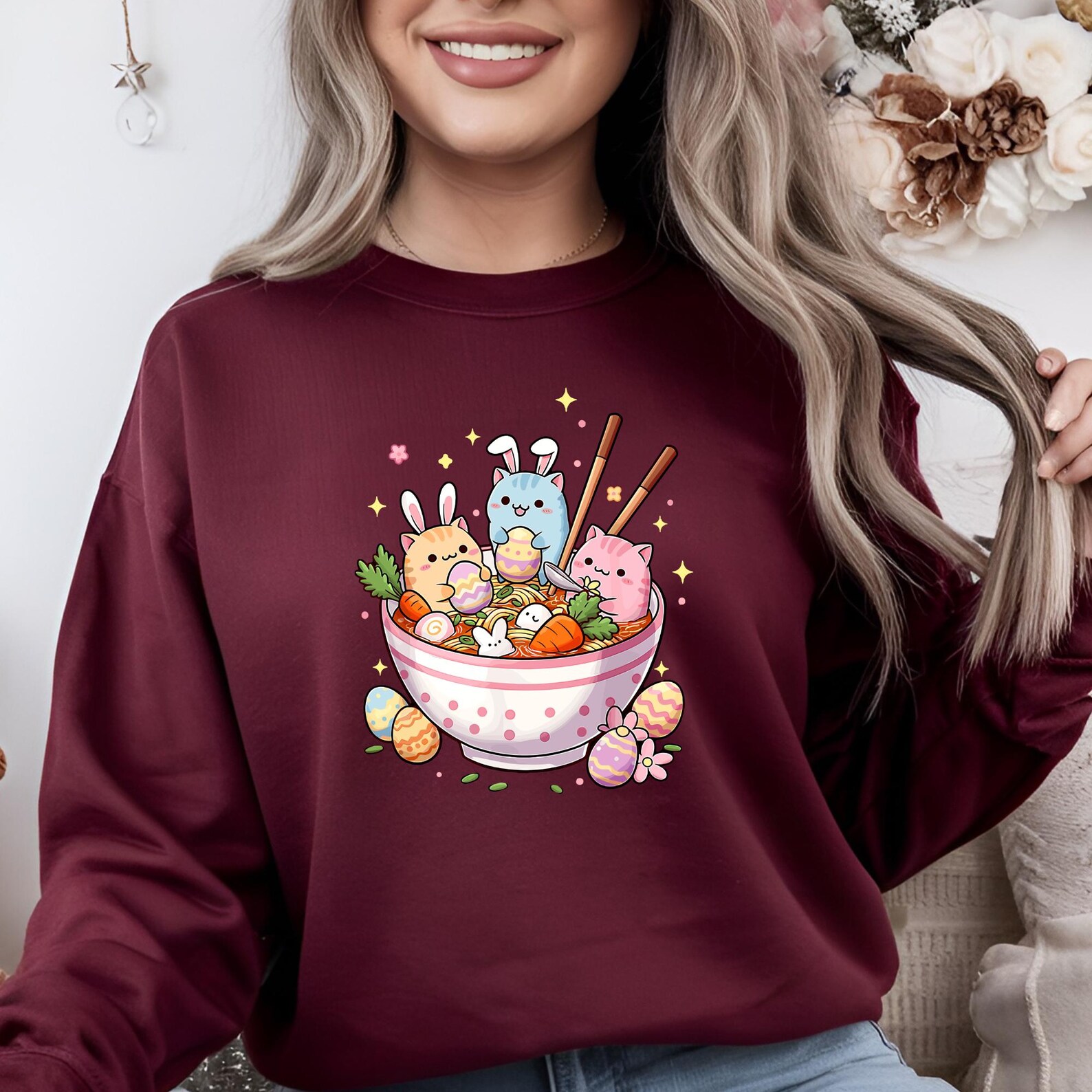 Kawaii Bunny Ramen PNG | Cute Easter Noodles Clipart | Pastel Kawaii ...