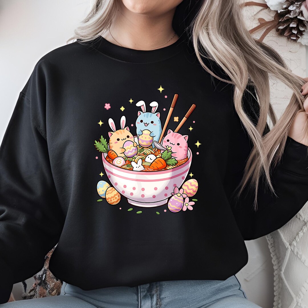 Kawaii Bunny Ramen PNG | Cute Easter Noodles Clipart | Pastel Kawaii ...