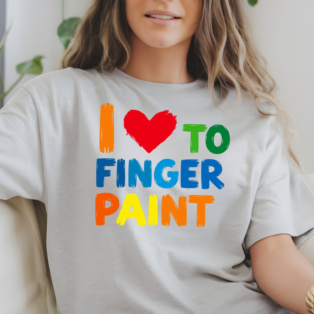 I Love to Finger Paint PNG | Fun Kids Art Design | Colorful Brush Font ...