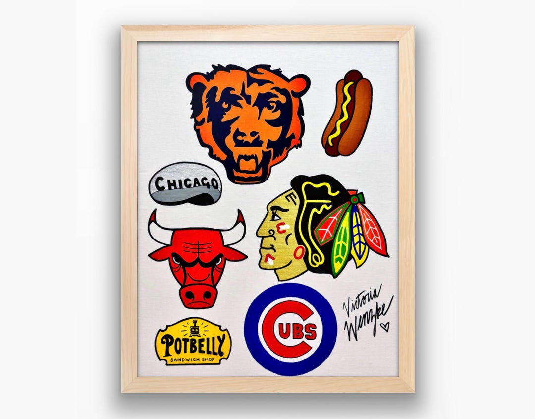 Chicago Sports Poster | Digital Download Art Print | Chicago Bears ...
