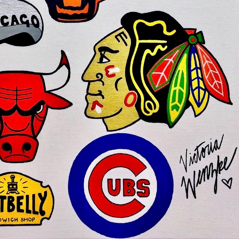 Chicago Sports Poster | Digital Download Art Print | Chicago Bears ...