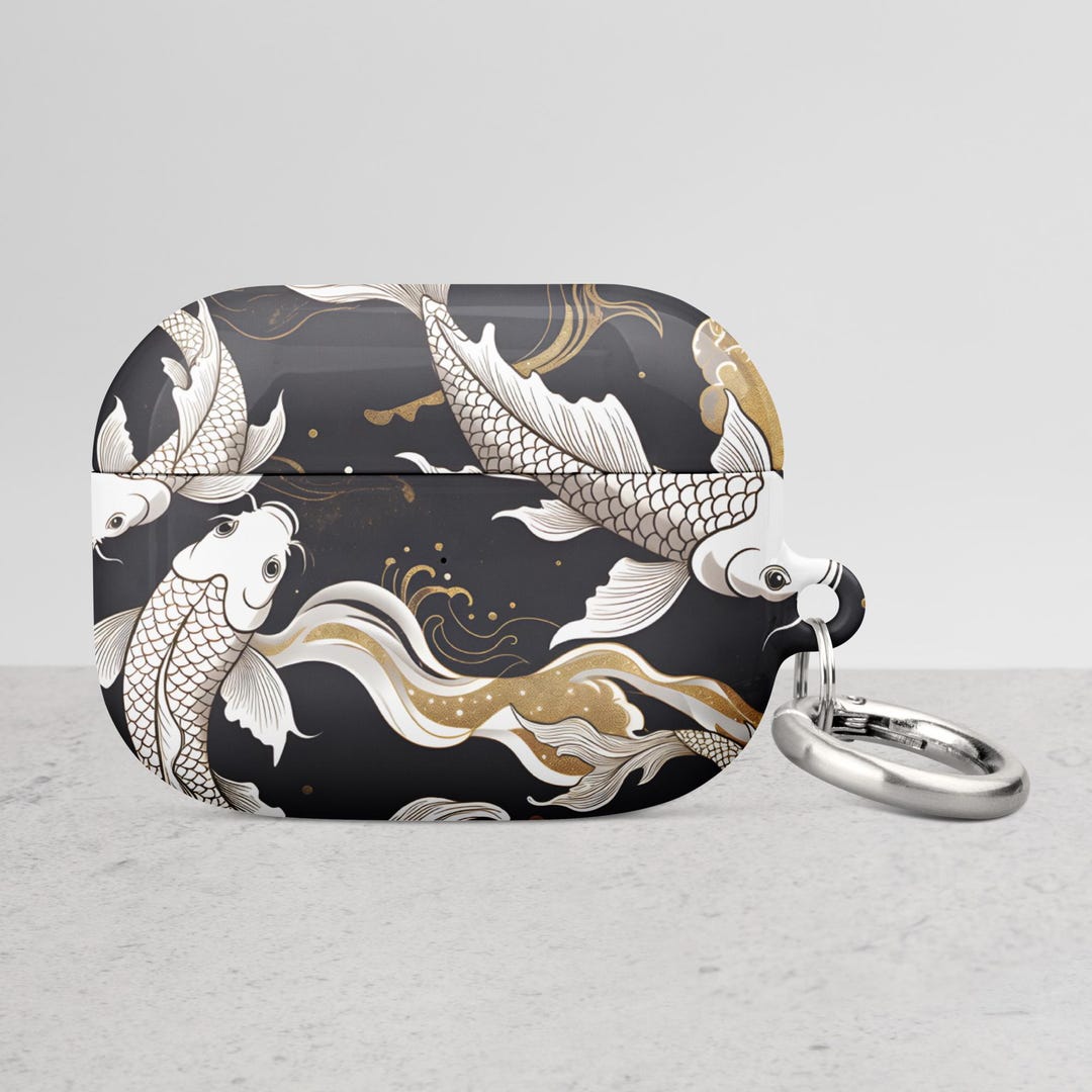 Elegant Koi Fish Case for Airpods, Angler Fishing Lover Koi Cover for ...