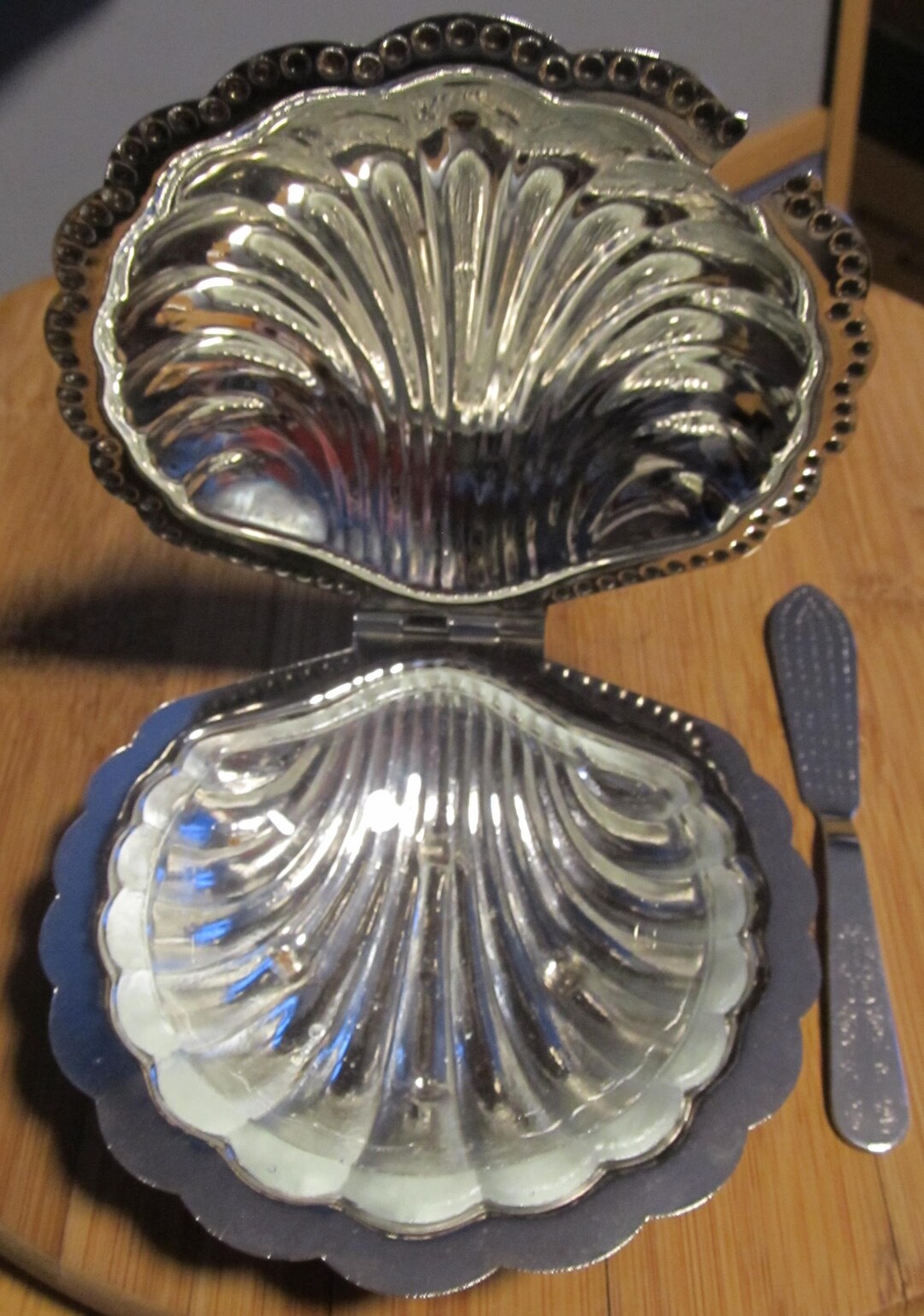 Mid-century Leonard Silver- Clam Shell Butter Dish or Caviar/pate - Etsy