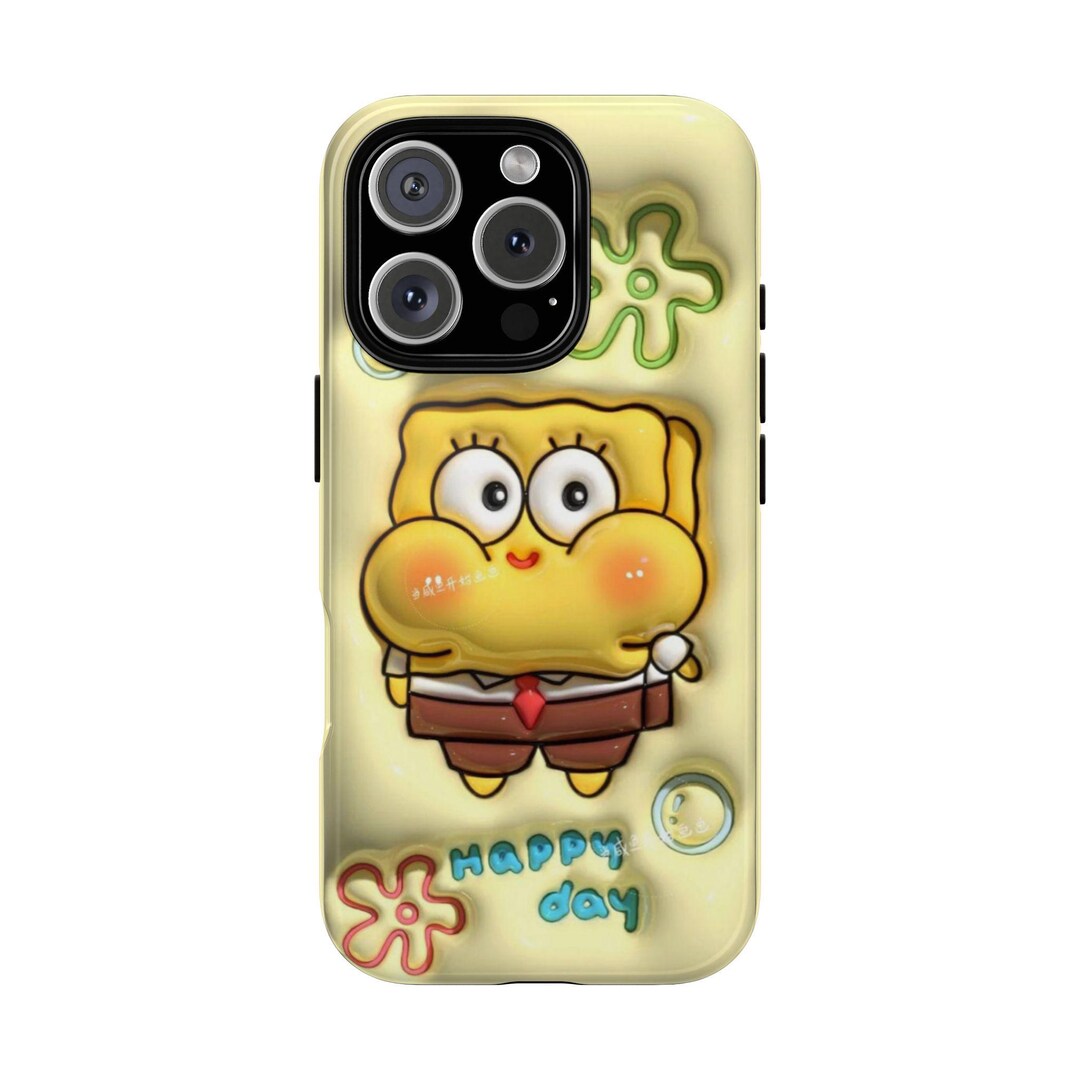 Phone Case, Sunger Bob Design, Cute Protective Cover, Free Shipping, Fits iPhone and Samsung ...