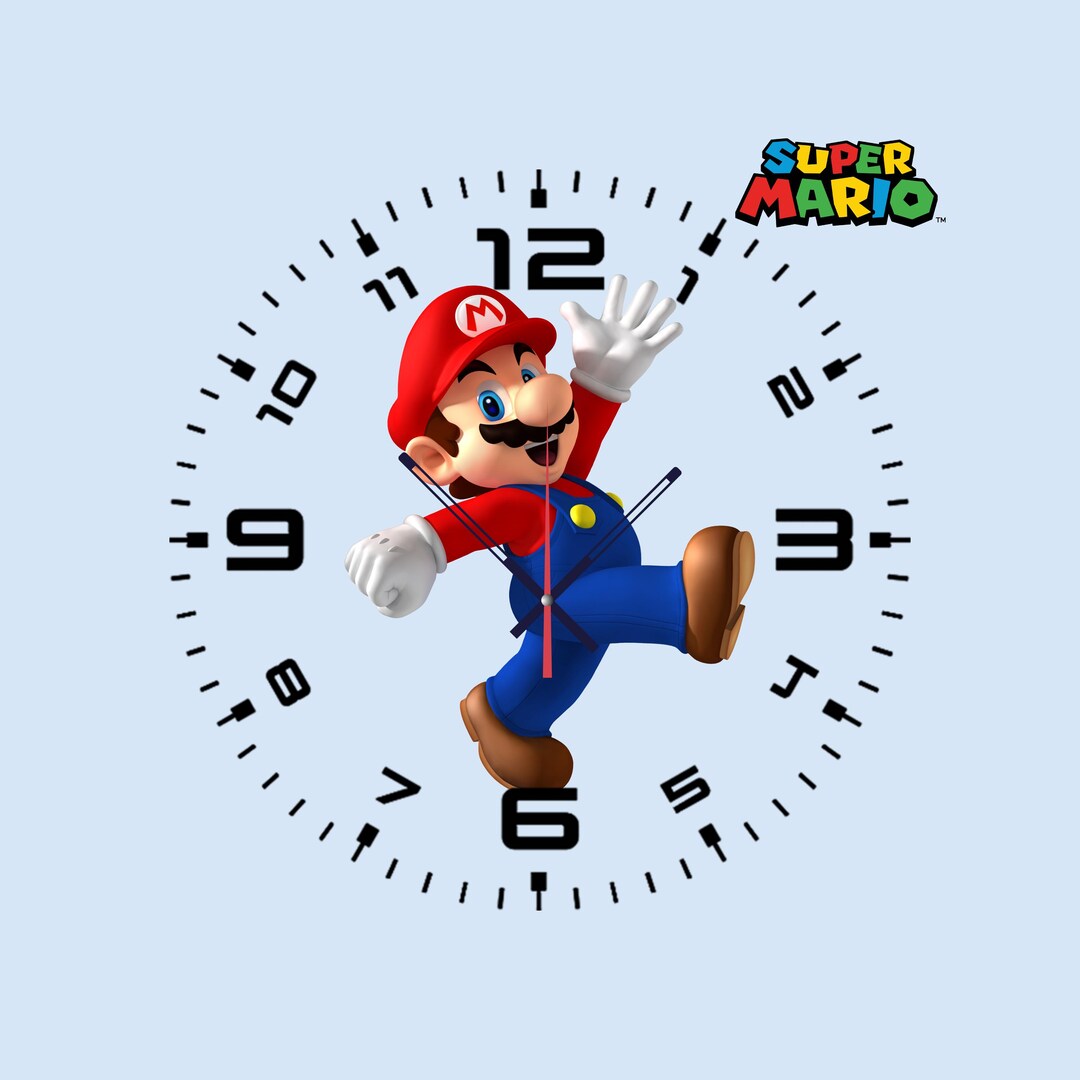 Super Mario Wall Clock, Mario Wall Decor, Mario Clock, Super Mario for ...