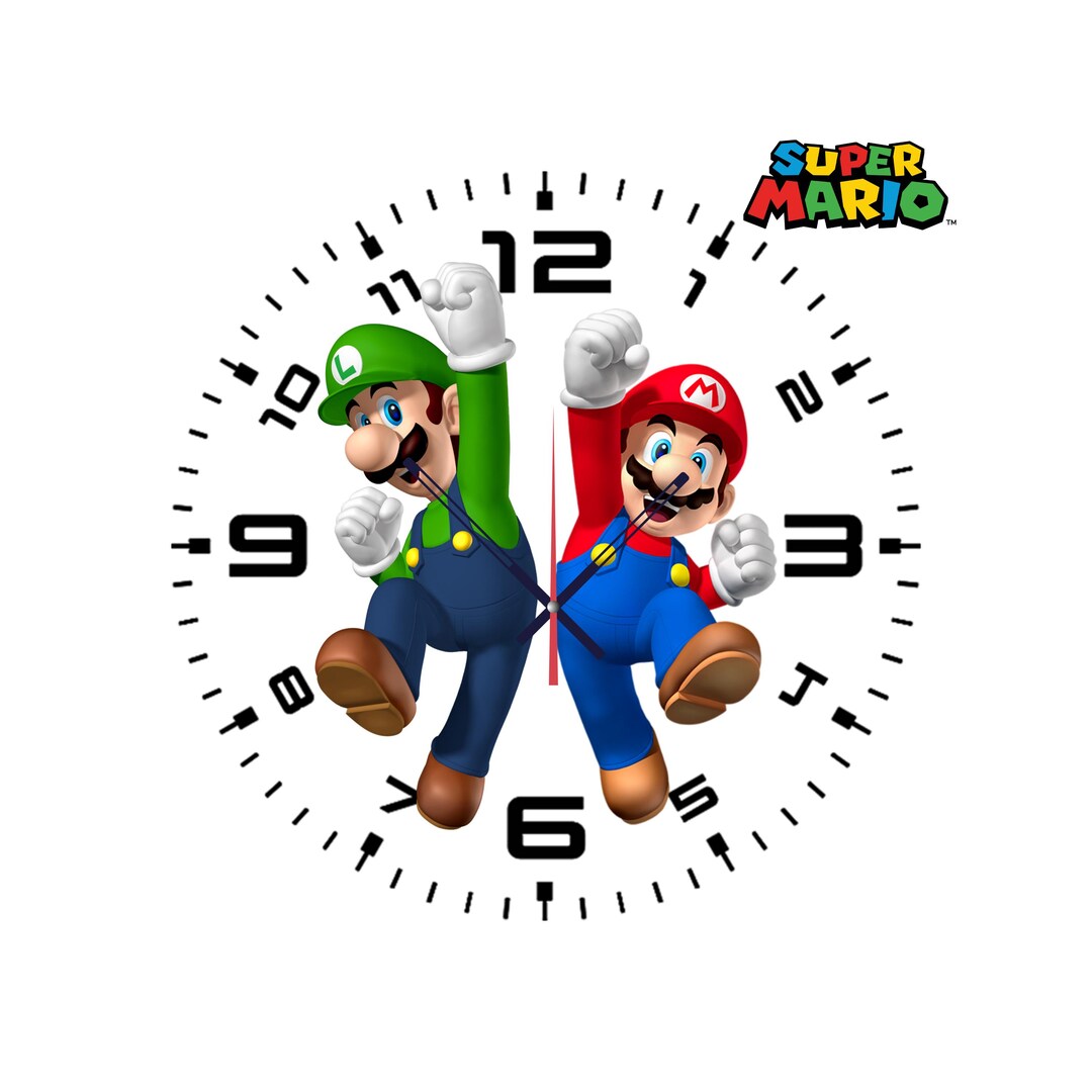 Super Mario Wall Clock, Mario Wall Decor, Mario Clock, Super Mario for ...