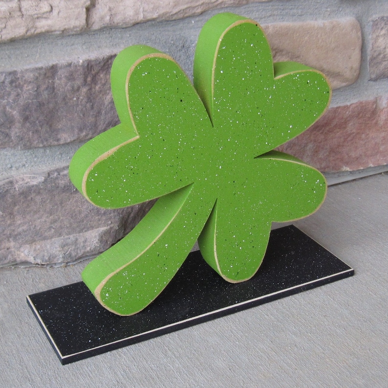 8x 8 CLOVER or SHAMROCK Block on a Stand for St. | Etsy