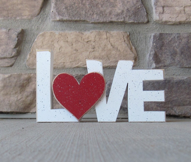 LOVE BLOCK for Home, Shelf, Desk, Mantle and Valentine Decor - Etsy