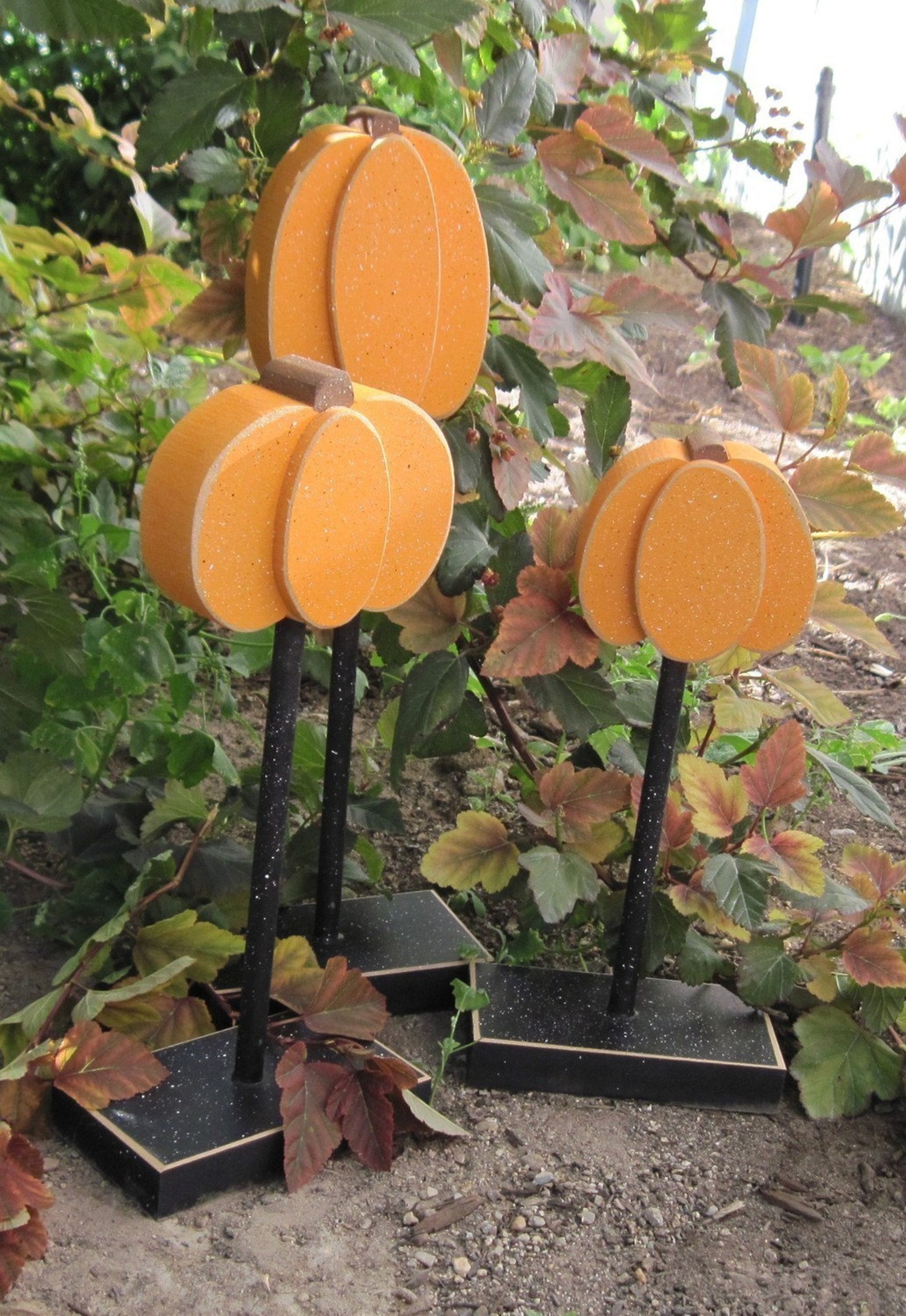 3 Tall Standing PUMPKIN BLOCK SET for Halloween, October, Fall, Autumn ...