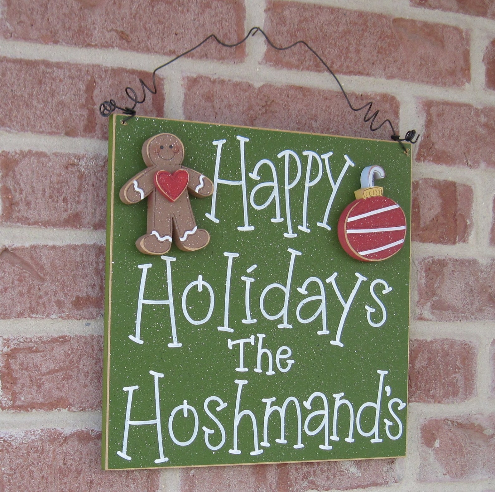 Custom Personalized Name Family Holiday Sign for Door Wall - Etsy