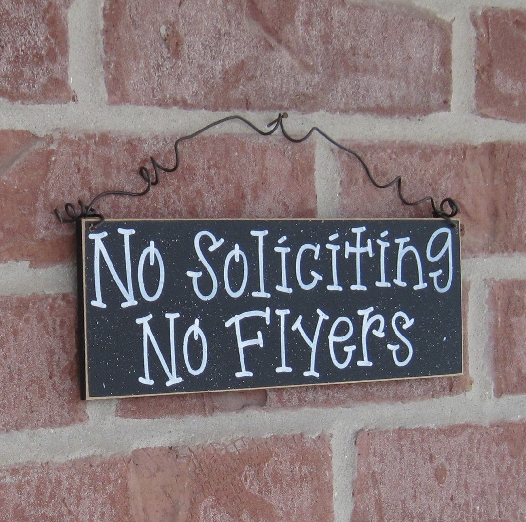 Free Shipping - NO SOLICITING No Flyers SIGN (black) for Home and ...