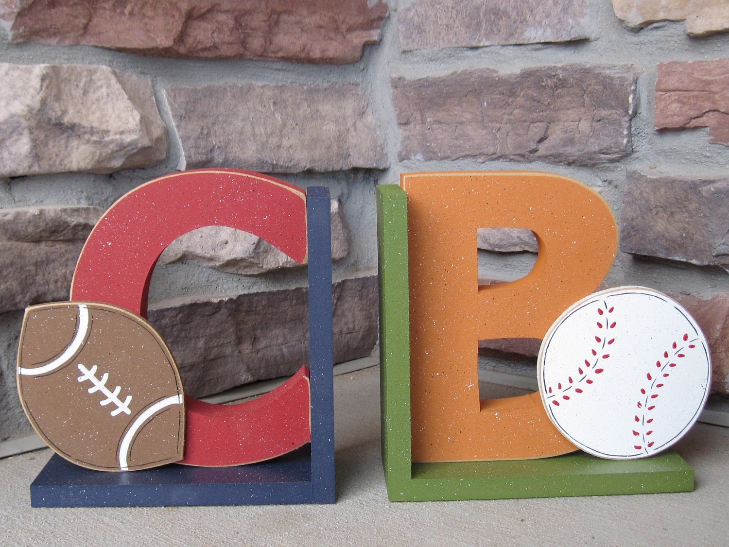 Personalized Sports Themed Bookends for Children Library, Bookshelf - Etsy