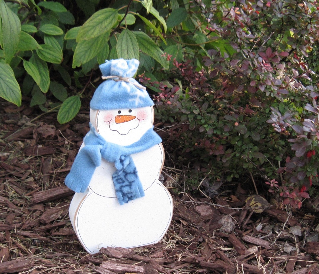 SNOWMAN BLOCK for Desk, Shelf, Mantle, Holiday, December, Winter, Xmas ...