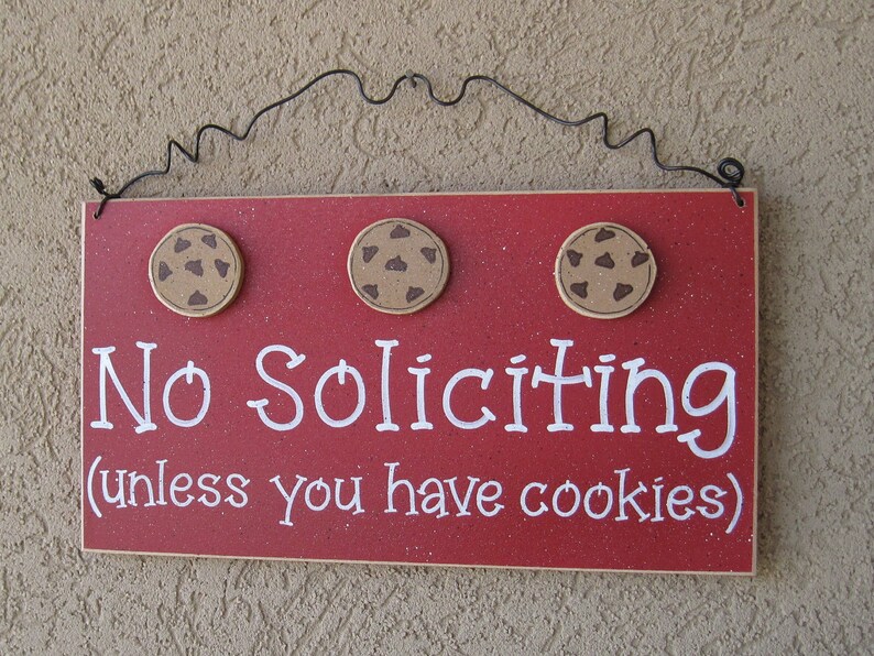 Free Shipping No SOLICITING unless You Have Cookies Sign - Etsy