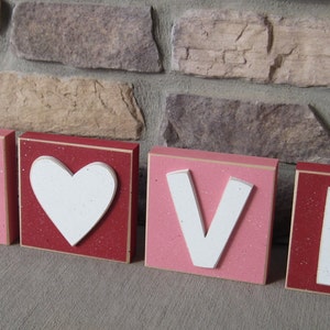 5x5" LOVE Block SET for Valentines Day and Home Decor - Etsy