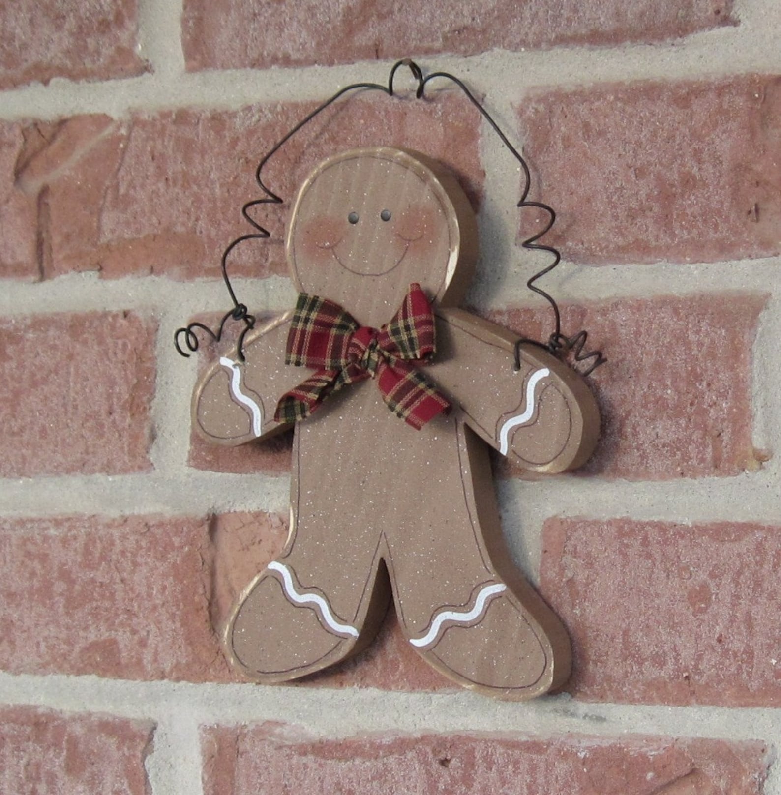 HANGING GINGERBREAD MAN for Wall, Door, Tree, Holiday, December, Xmas ...