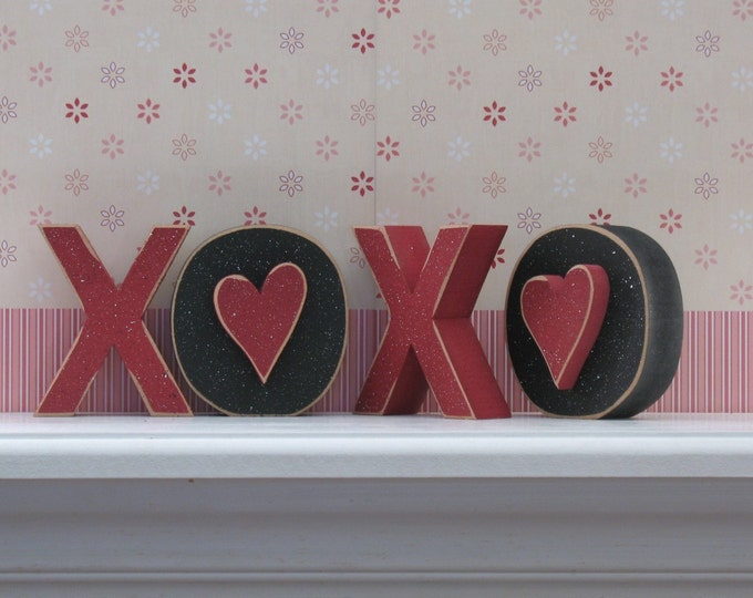 XOXO BLOCKS for Valentines and Home Decor - Etsy