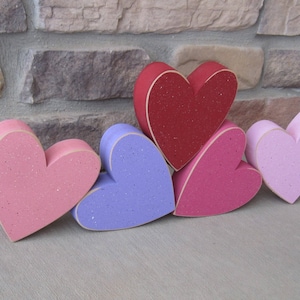 Free Standing HEARTS SET of 5 for Valentines Day and Home Decor - Etsy