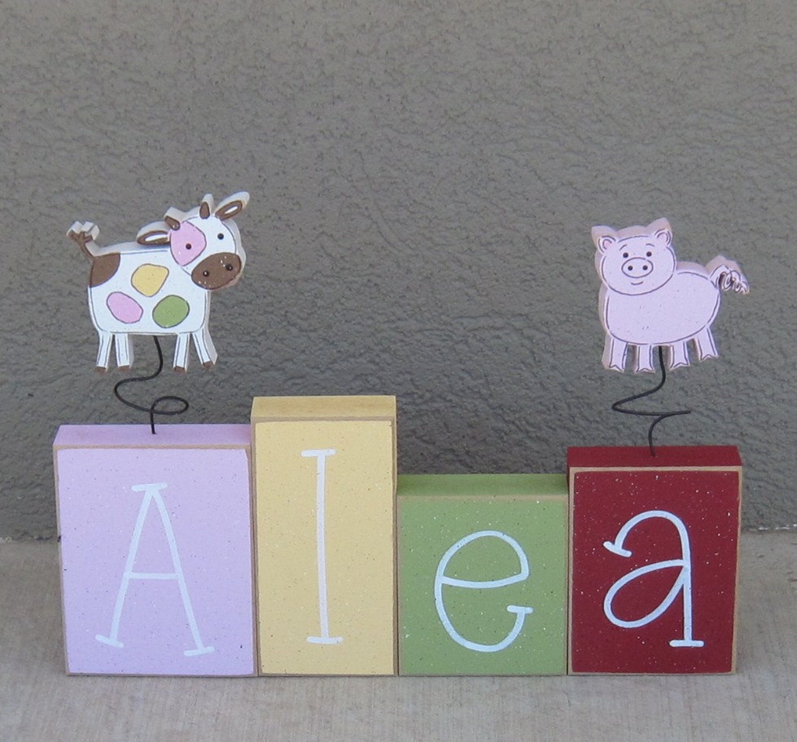 CUSTOM Name or Word BLOCKS for children home desk shelf | Etsy