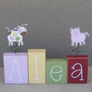 CUSTOM Name or Word BLOCKS for Children, Home, Desk, Shelf, Decor - Etsy
