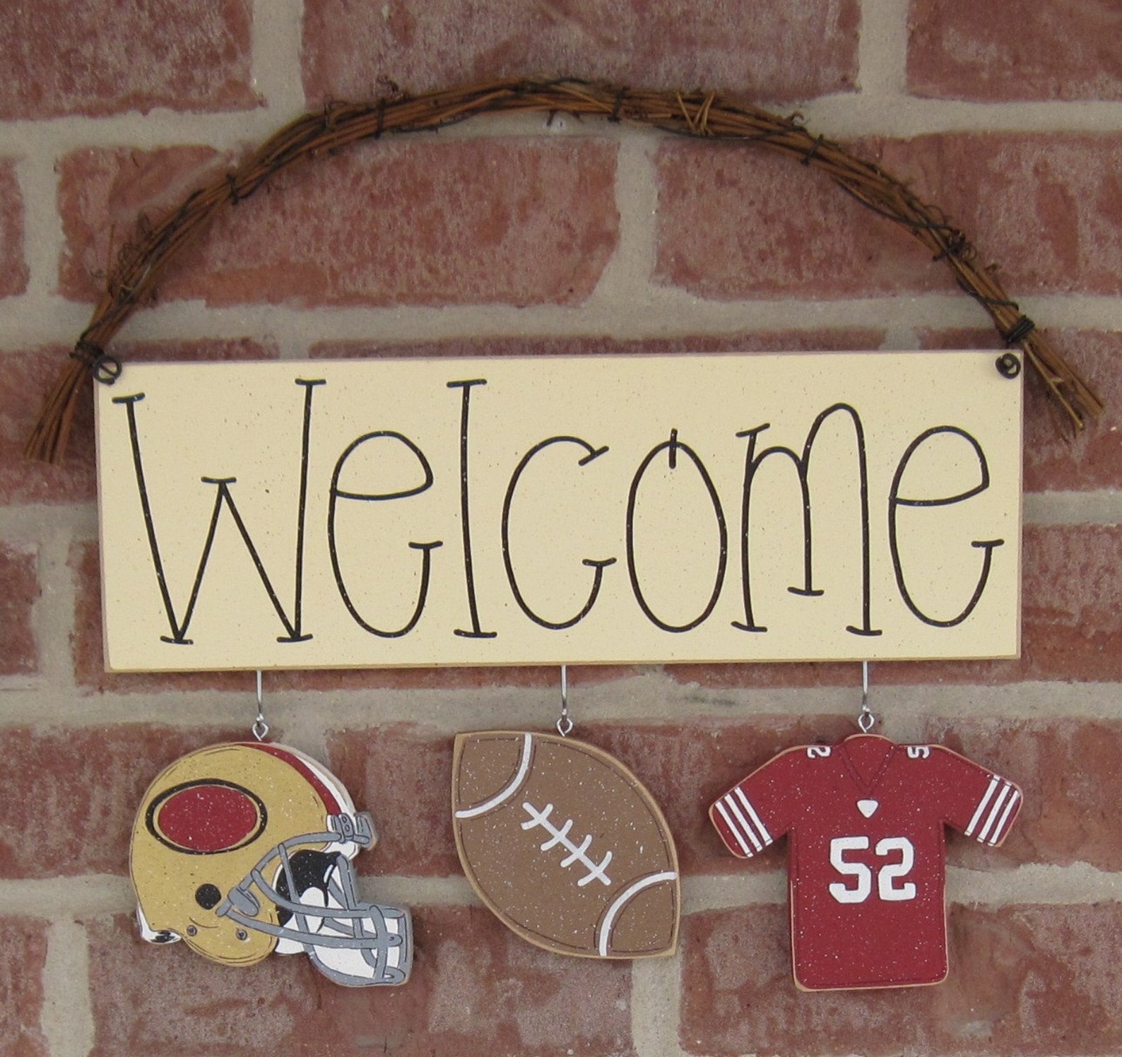MONTHLY WELCOME Football Decorations no Sign Included for - Etsy
