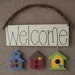 Monthly WELCOME SIGN bird Houses for Wall and Home Decor - Etsy