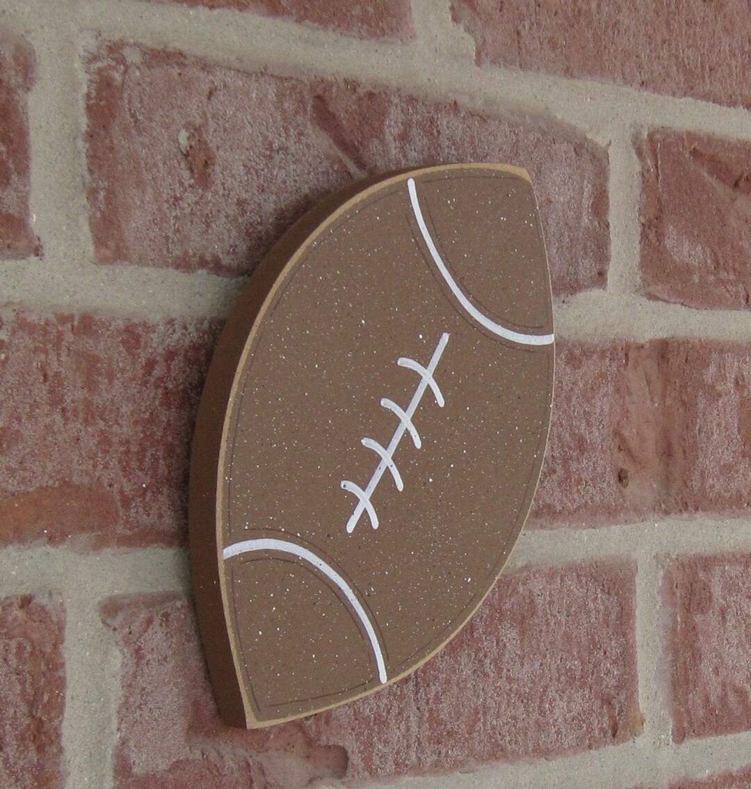 HANGING FOOTBALL for Boy, Wall, Sports Theme Room, Man Cave, and ...