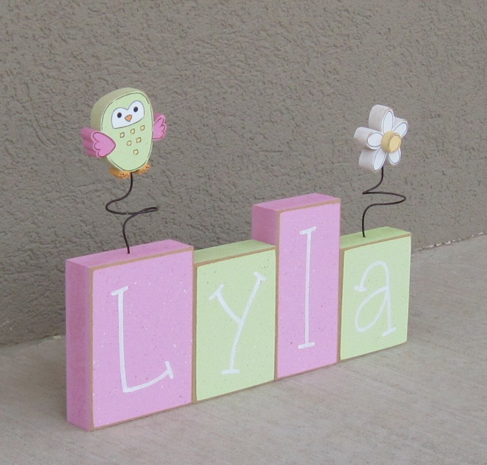 Custom Personalized NAME or WORD BLOCKS for Children, Home, Desk, Shelf ...