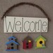 Monthly WELCOME SIGN bird Houses for Wall and Home Decor - Etsy