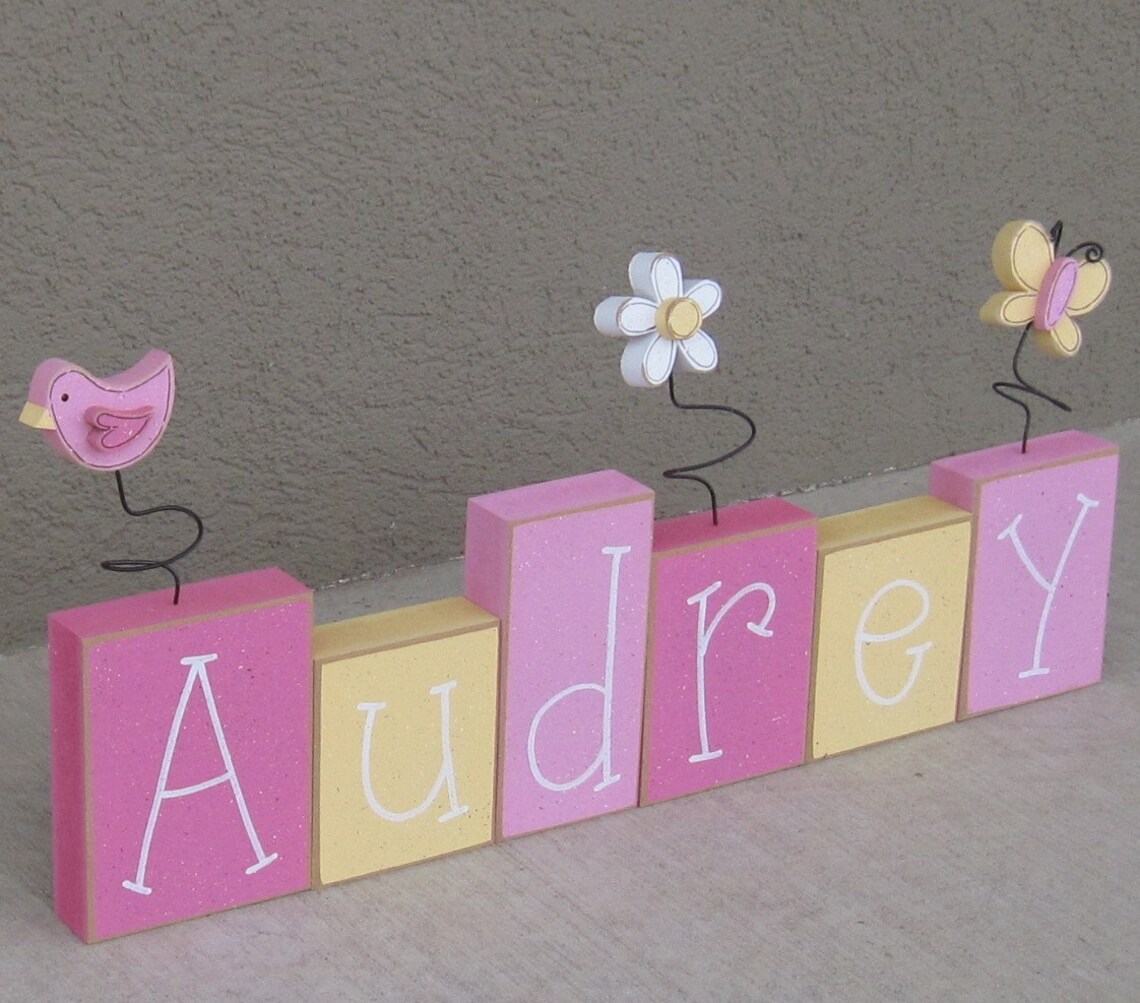 Custom Personalized NAME or WORD BLOCKS for Children Home - Etsy
