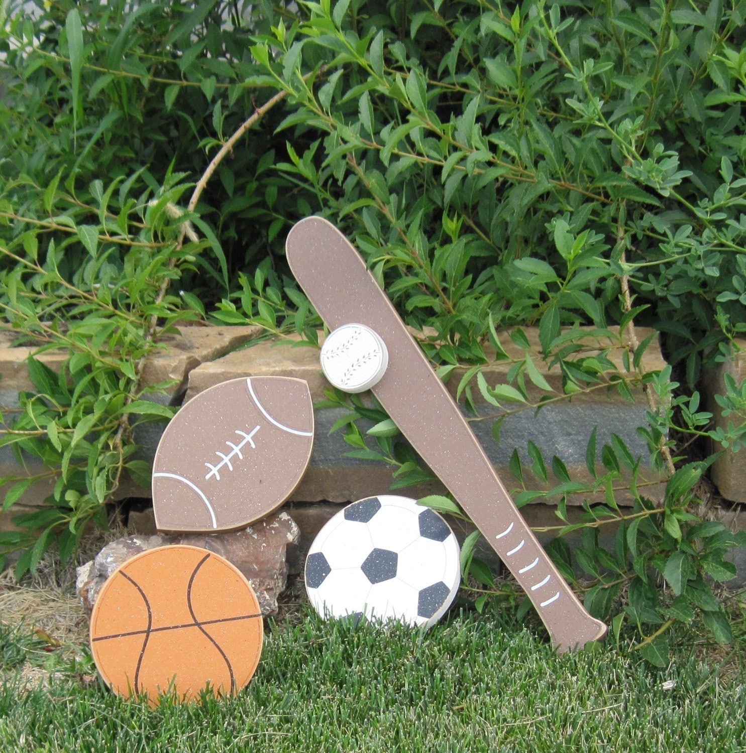 HANGING FOOTBALL for Boy, Wall, Sports Theme Room, Man Cave, and ...
