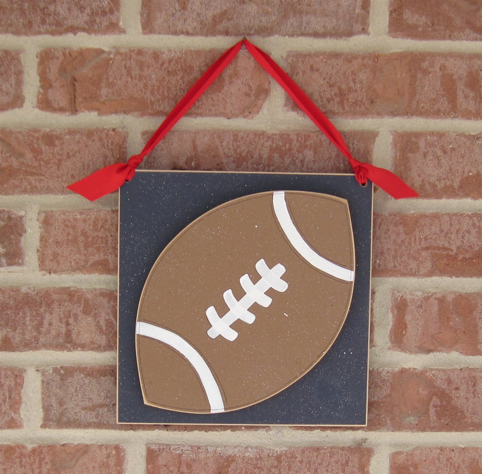 Large 10 Inch HANGING FOOTBALL With Red Ribbon for Boy Wall - Etsy