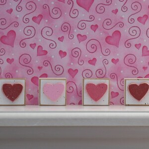 SQUARE BLOCKS With Red, Pink, and Hot Pink HEARTS for Valentine and ...