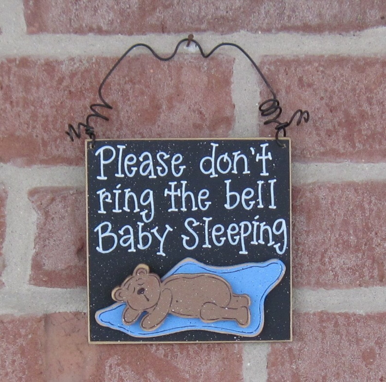 Free Shipping Baby Sleeping Sign With a Sleeping Bear for - Etsy