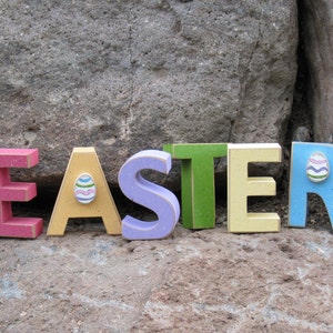 EASTER BLOCKS for Easter Word and Home Decor - Etsy