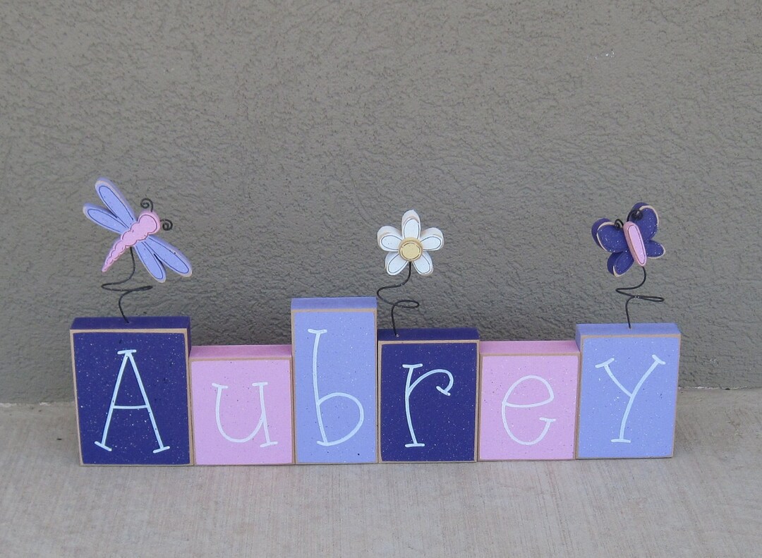 Custom Personalized NAME or WORD BLOCKS for Children, Home, Desk, Shelf ...