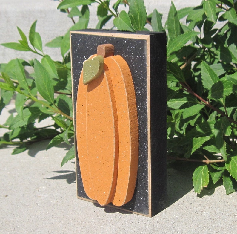 TALL PUMPKIN BLOCK for Autumn Fall Shelf Desk Office and - Etsy